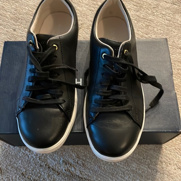 Cole Haan | Shoes | Cole Haan Black Leather Sneakers | Poshmark